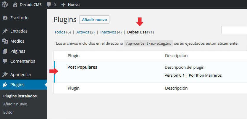 Aprende a usar mu-plugins en WordPress - DecodeCMS